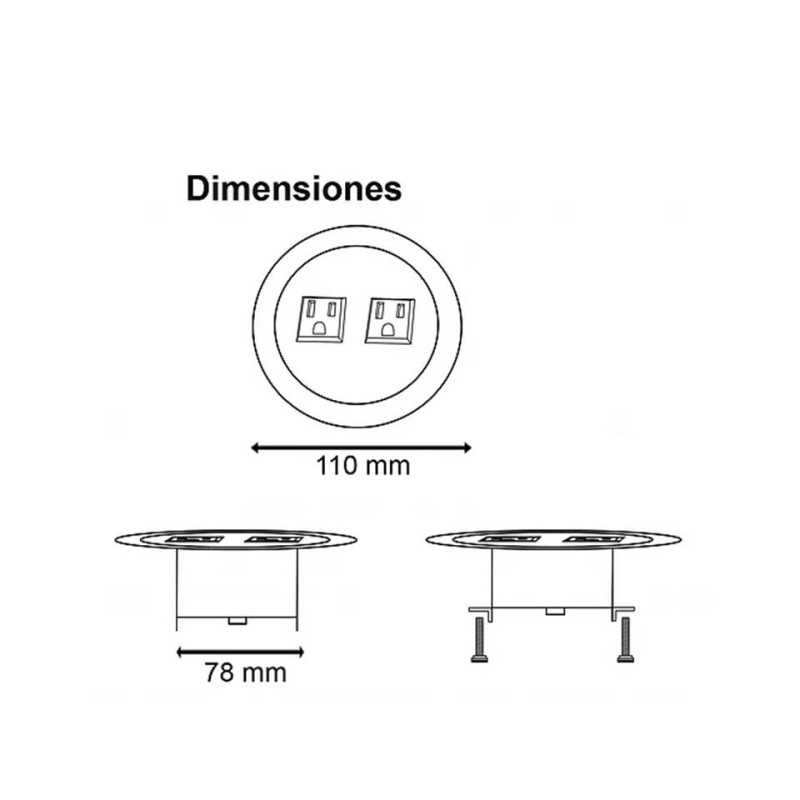 Multicontactos para Escritorio, Muebles y Cocinas - MG Muebles
