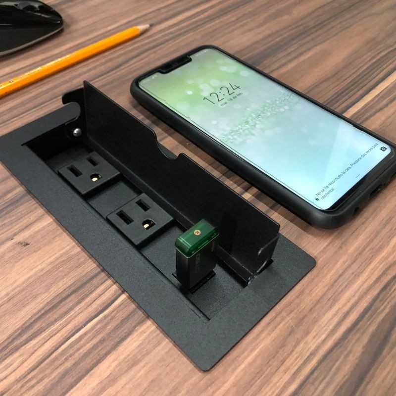 Multicontacto para escritorio IBIZA PSC066 | Seguro + Compacto + Moderno | MGMuebles